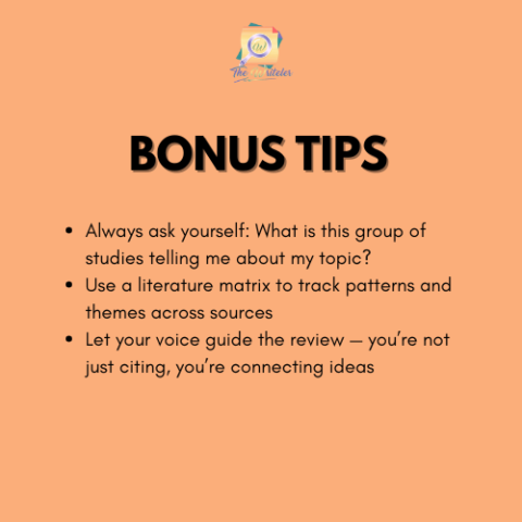 How to Write a Strong Synthesis in Chapter 2